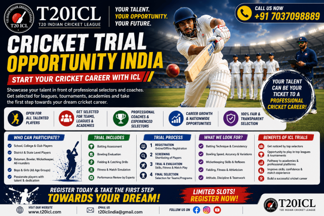Cricket Trial Opportunity India – Start Your Cricket Career with ICL ...